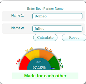 LOVE CALCULATOR